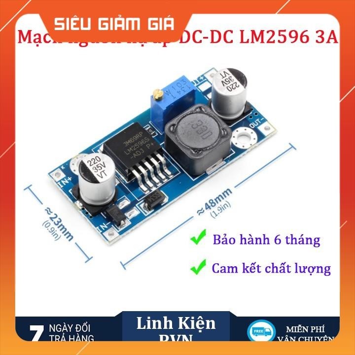 Mạch nguồn hạ áp DC-DC 3A LM2596 ADJ | Shopee Việt Nam