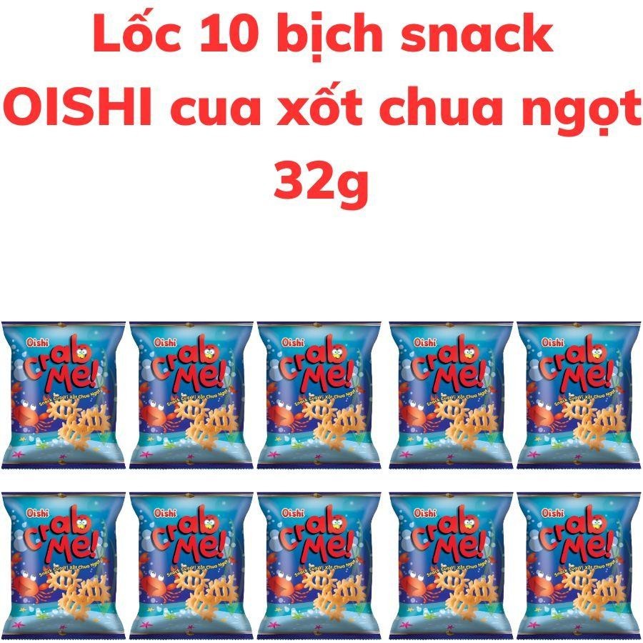 Bánh snack OISHI CRAB ME cua vị xốt chua ngọt bịch 32g | Shopee Việt Nam
