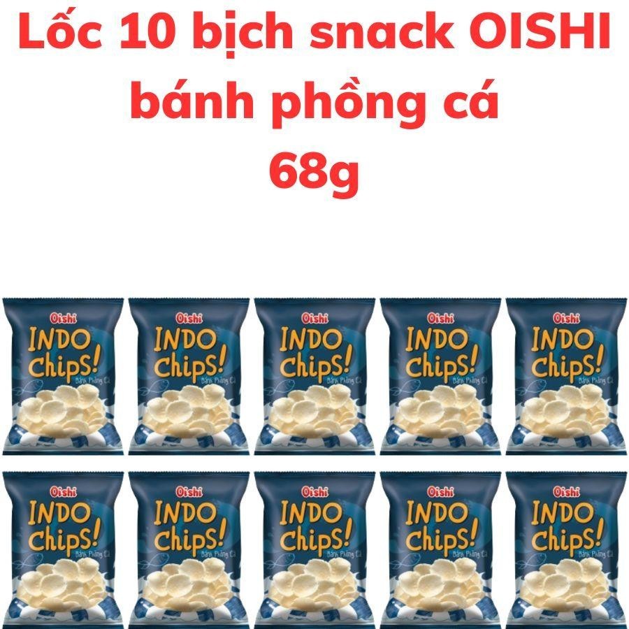 Bánh snack OISHI INDO CHIPS bánh phồng cá bịch 68g | Shopee Việt Nam