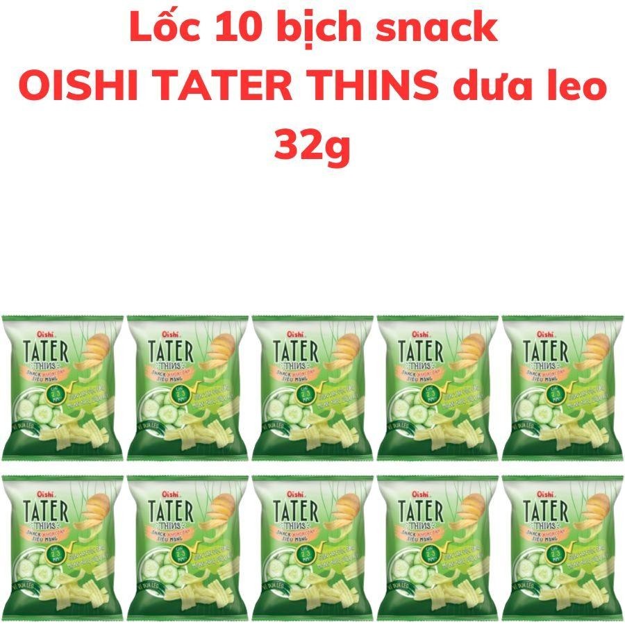 Bánh snack OISHI TATER THINS vị dưa leo bịch 32g | Shopee Việt Nam