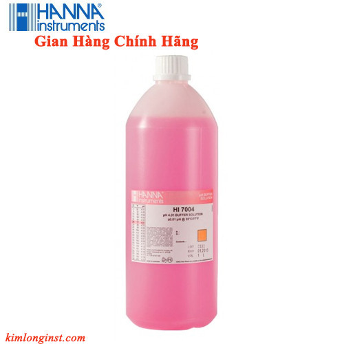 DUNG DỊCH CHUẨN NIST pH4.01 ĐỂ KIỂM TRA/HIỆU CHUẨN LẠI BẤT KỲ MÁY ĐO pH, 1000ML, HANNA HI7004/1L ...