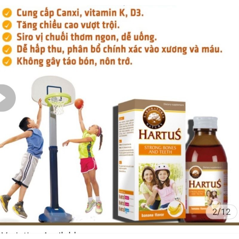 Hartus Canxi, bổ sung canxi,vitamin D3,vitamin K,hấp thụ Canxi cho trẻ. Bổ sung Vitamin K giúp ...
