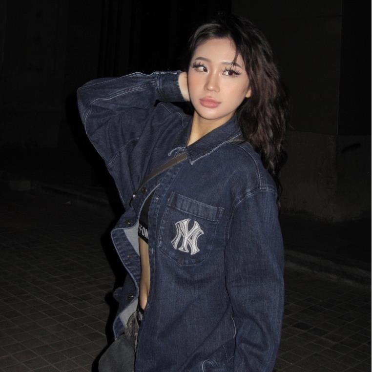 Áo sơ mi jeans Mờ Lờ Bê Cube MONOGRAM 3adrm0434 | Shopee Việt Nam