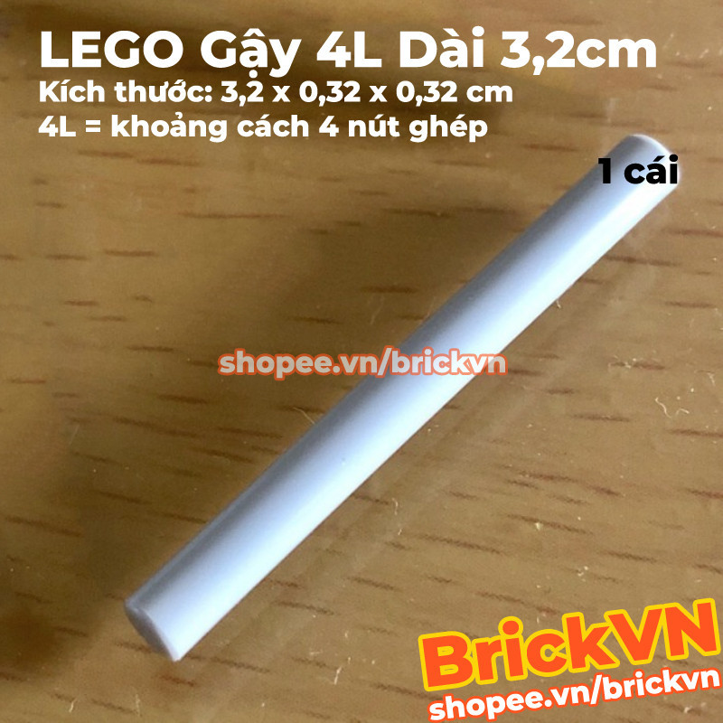 [1 Cái] Phụ Kiện LEGO Castle / Kingdom Minifigs: Gậy Xám Nhạt 4L Dài 3 ...