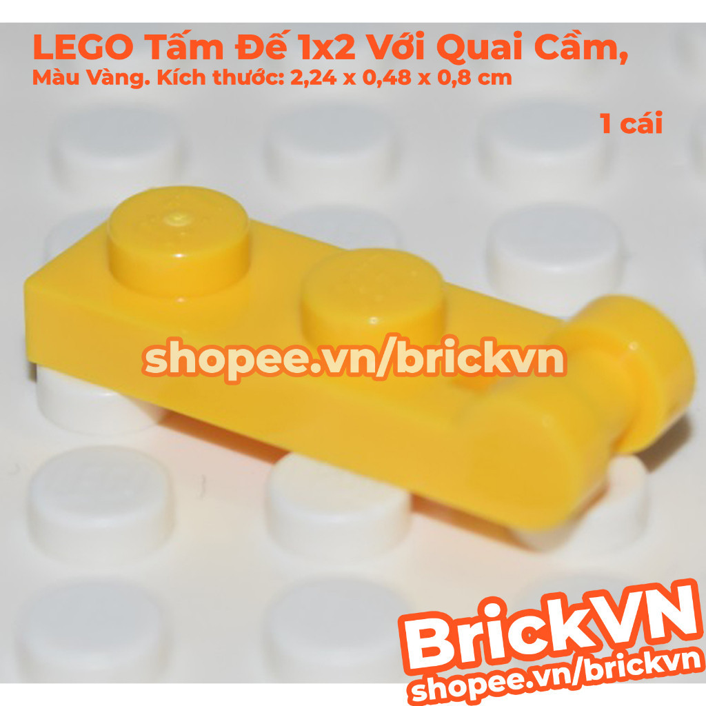 [1 Cái] LEGO Tấm Đế 1x2 Với Quai Cầm, Màu Vàng ID 4515367 60478 ...