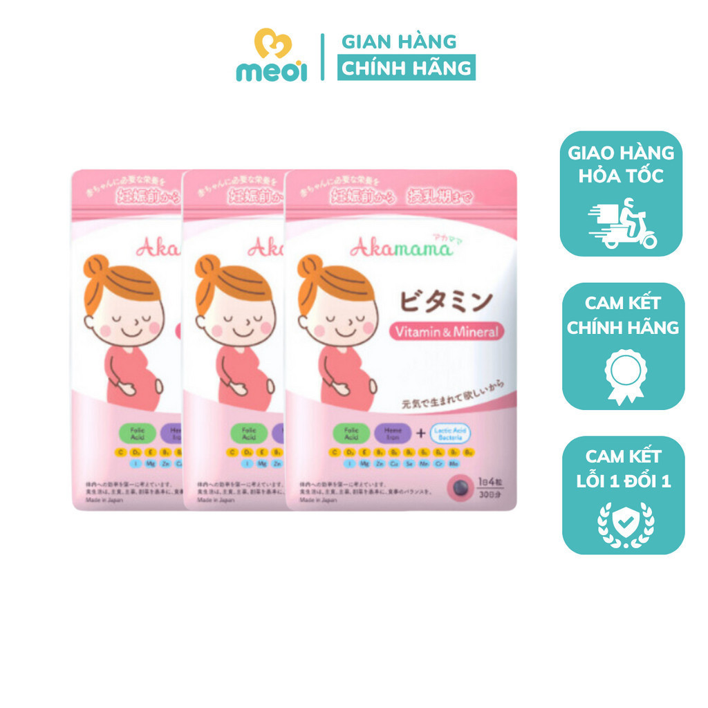 Vitamin tổng hợp cho bà bầu Akamama Nhật Bản 120 viên | Shopee Việt Nam