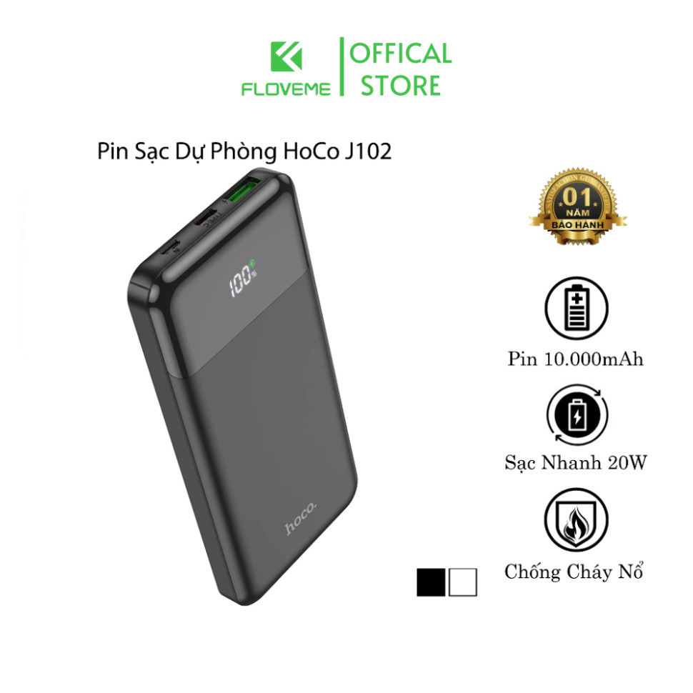 Pin Sạc Dự Phòng Hoco J102/J102A Dung Lượng 10000mAh/ 20000mAh, Sạc ...