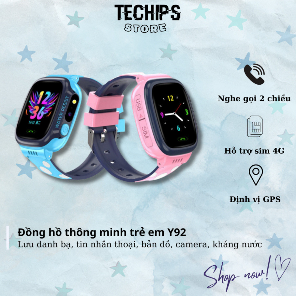 Đồng Hồ Thông Minh Trẻ Em Y92 Lắp Sim Định Vị Cảm Ứng Chống Nước Nghe Gọi 2 Chiều Có Tiếng Việt ...