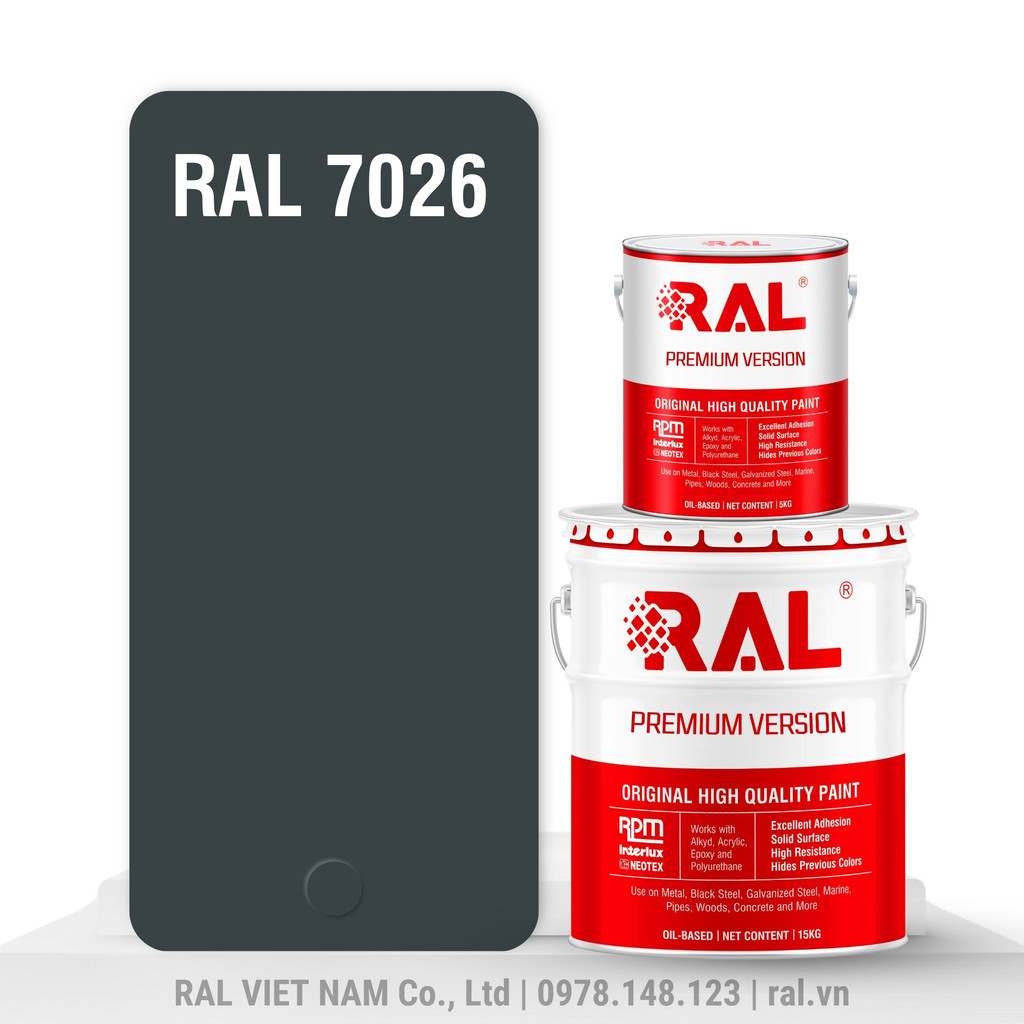 Combo 4 Thẻ mẫu sơn RAL màu RAL 7026 | Shopee Việt Nam
