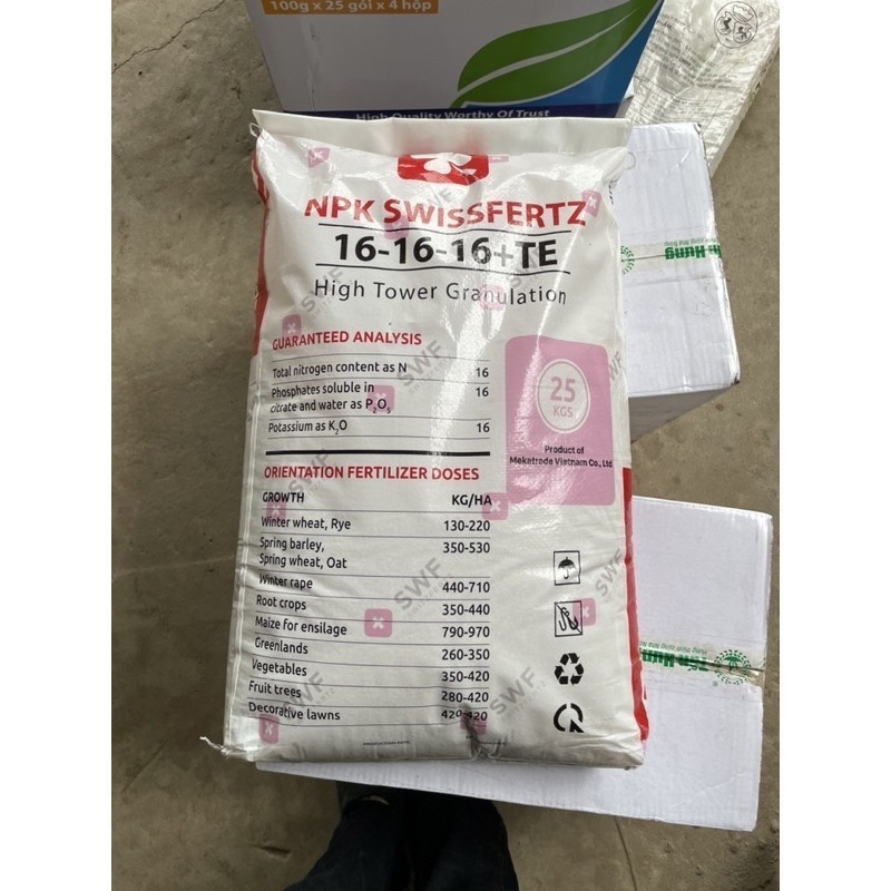 Túi chiết 1kg- Phân bón Tháp Cao Nhập Khảu Nga NPK 16-16-16 Tan nhanh, Phù hợp nhiều loại cây ...