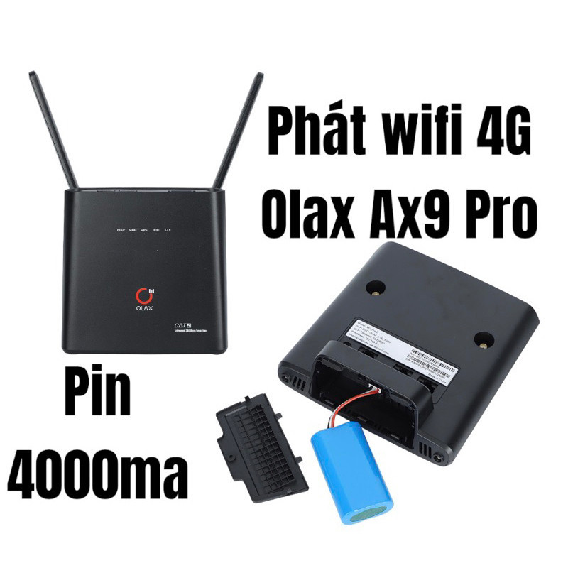 Bộ phát wifi di động sim 4G và dây mạng cổng Lan Olax AX9 pro tốc độ ...