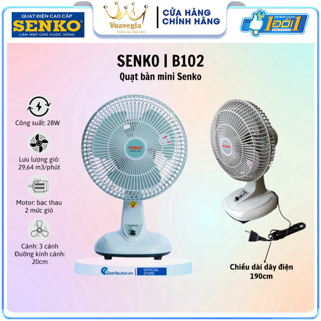Quạt bàn mini SENKO B102 - Hàng Chính Hãng Bảo Hành 12 Tháng | Shopee ...