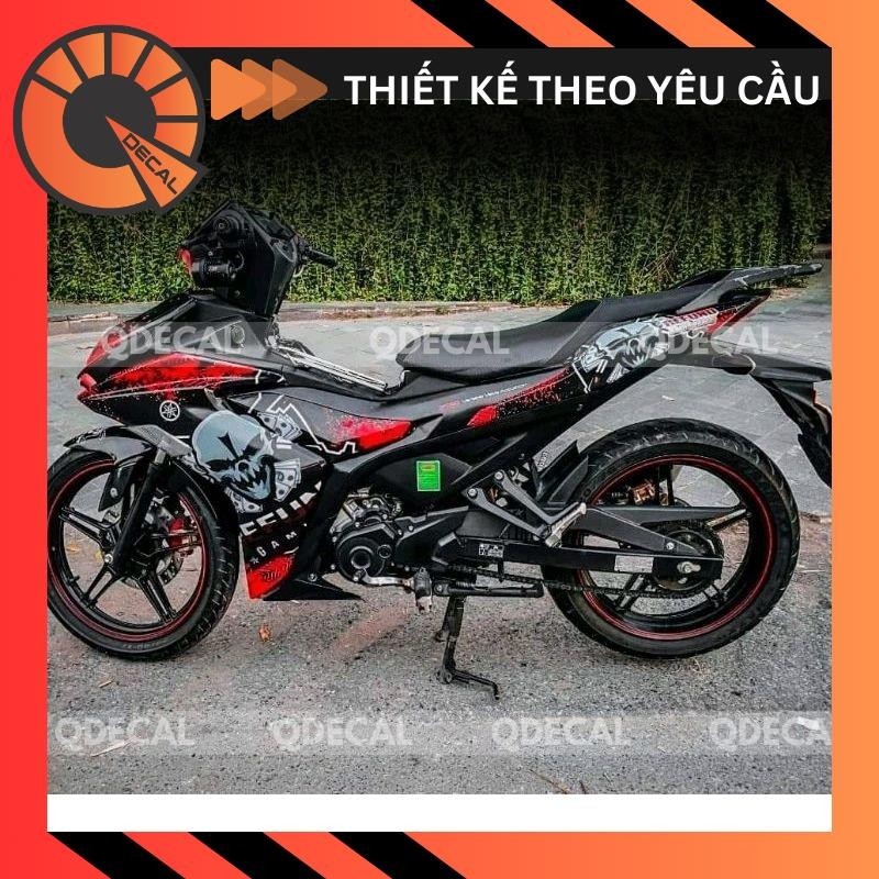 Tem trùm Exciter 155 Refund Gaming Mixi đỏ đen decal in ấn 3 lớp thiết ...