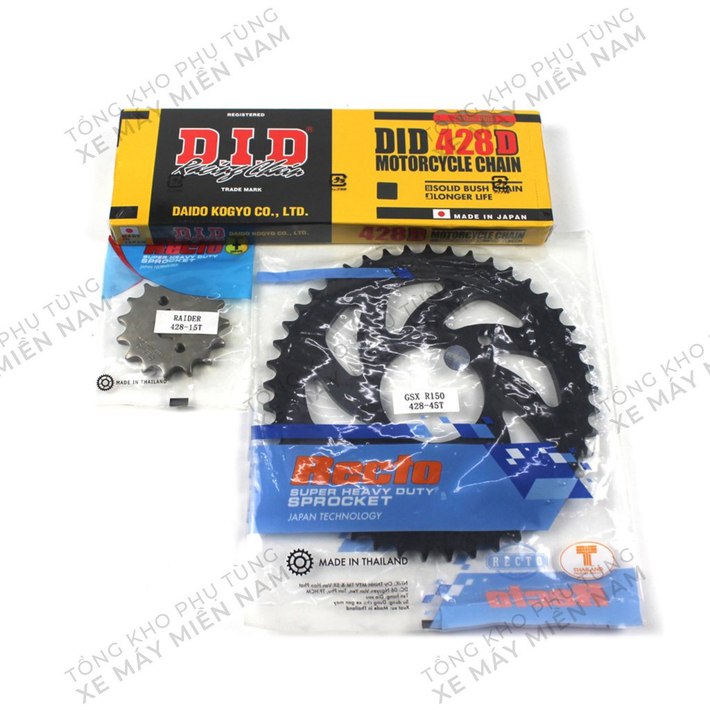 Bộ nhông sên dĩa Recto cho GSX S150, GSX R150, Bandit 150 NHÔNG 15 ...