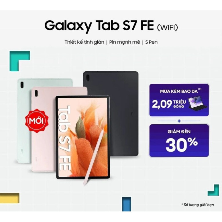 Máy tính bảng Samsung Galaxy Tab S7 FE LTE T735 / S7 FE WIFI T733 ...
