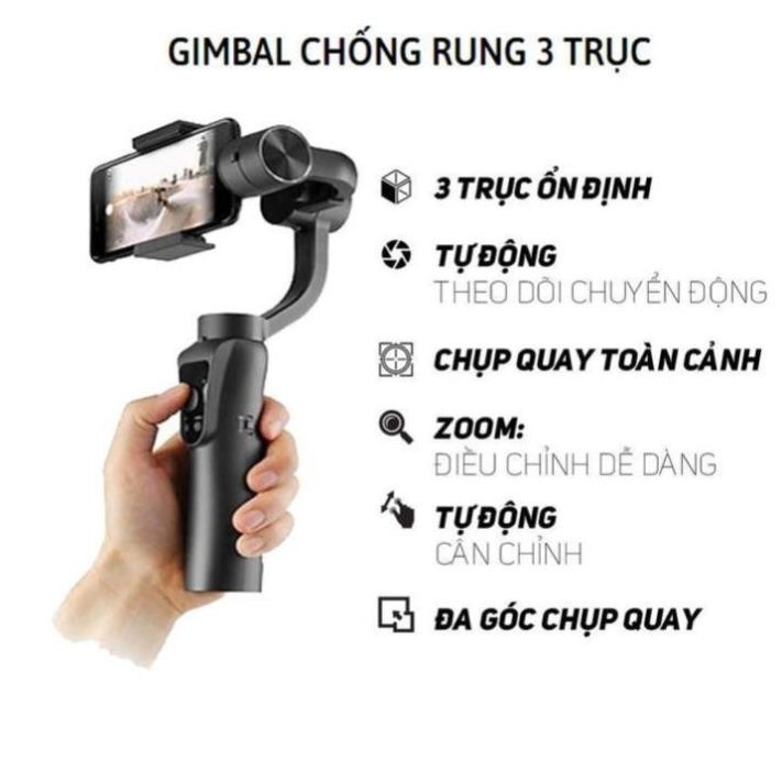 Tay cầm chống rung gimbal điện thoại 3 Axis gậy tự động xoay có bluetooth hỗ trợ quay video chụp ...