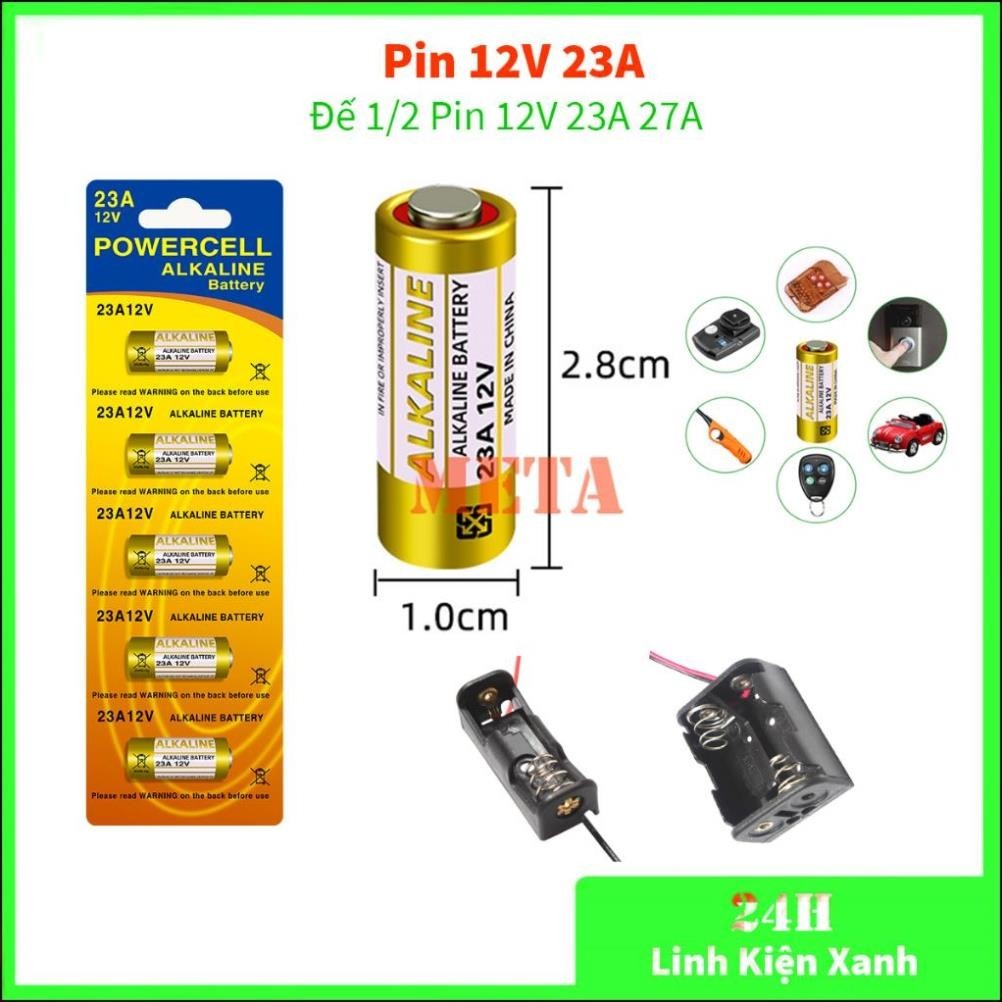 Pin 12V 23A Dùng Cho Remote RF (Dùng Trong Điều Khiển Cửa Cuốn, Khóa Xe ...