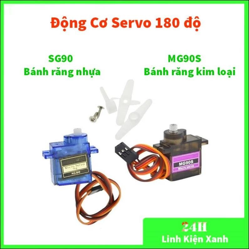 Động Cơ Servo SG90 MG90S góc quay 180 độ | Shopee Việt Nam