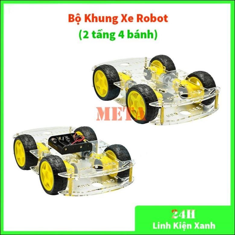 [FULL BỘ] Bộ khung xe Robot 2 tầng 4 bánh bằng Mica trong suốt | Shopee ...
