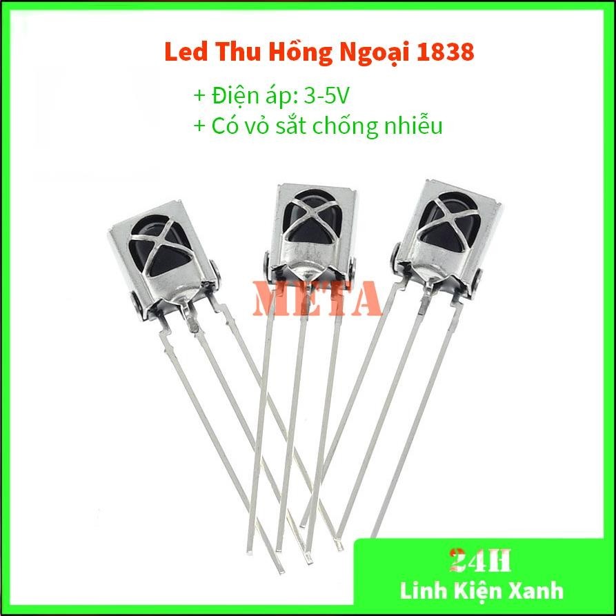 Led Thu Hồng Ngoại 1838 1838T có vỏ sắt chống nhiễu - Led thu vở sắt 3 ...