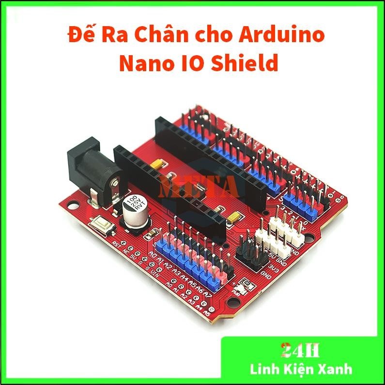 Đế Ra Chân Cho Arduino Nano Io Shield V3 0 Màu Đỏ Board Mở Rộng