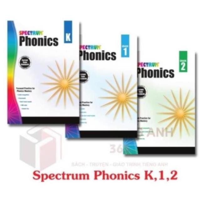 [ Ngữ âm ] Spectrum - Phonics - Grade K,1,2 - Khổ A4 in màu | Shopee ...