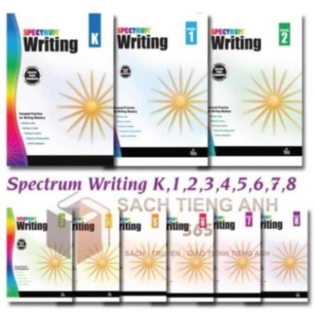 [ Luyện Viết ] Spectrum - Writing - Grade K,1,2,3,4,5,6,7,8 - Khổ A4 in ...