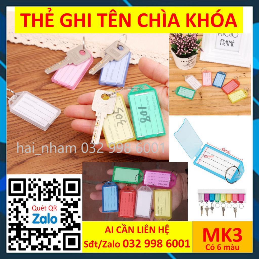 Thẻ chìa khóa MK3 To siêu bền Móc khóa name tag Thẻ đánh dấu chìa khóa ...