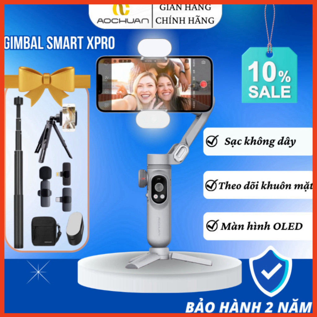 Gimbal chống rung điện thoại AOCHUAN Smart X Pro, Tay cầm chống rung ...