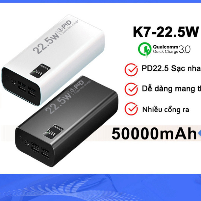 Sạc dự phòng Power bank PD22.5W 10000MAH 30000mah 50000mAh pin dự phòng ...