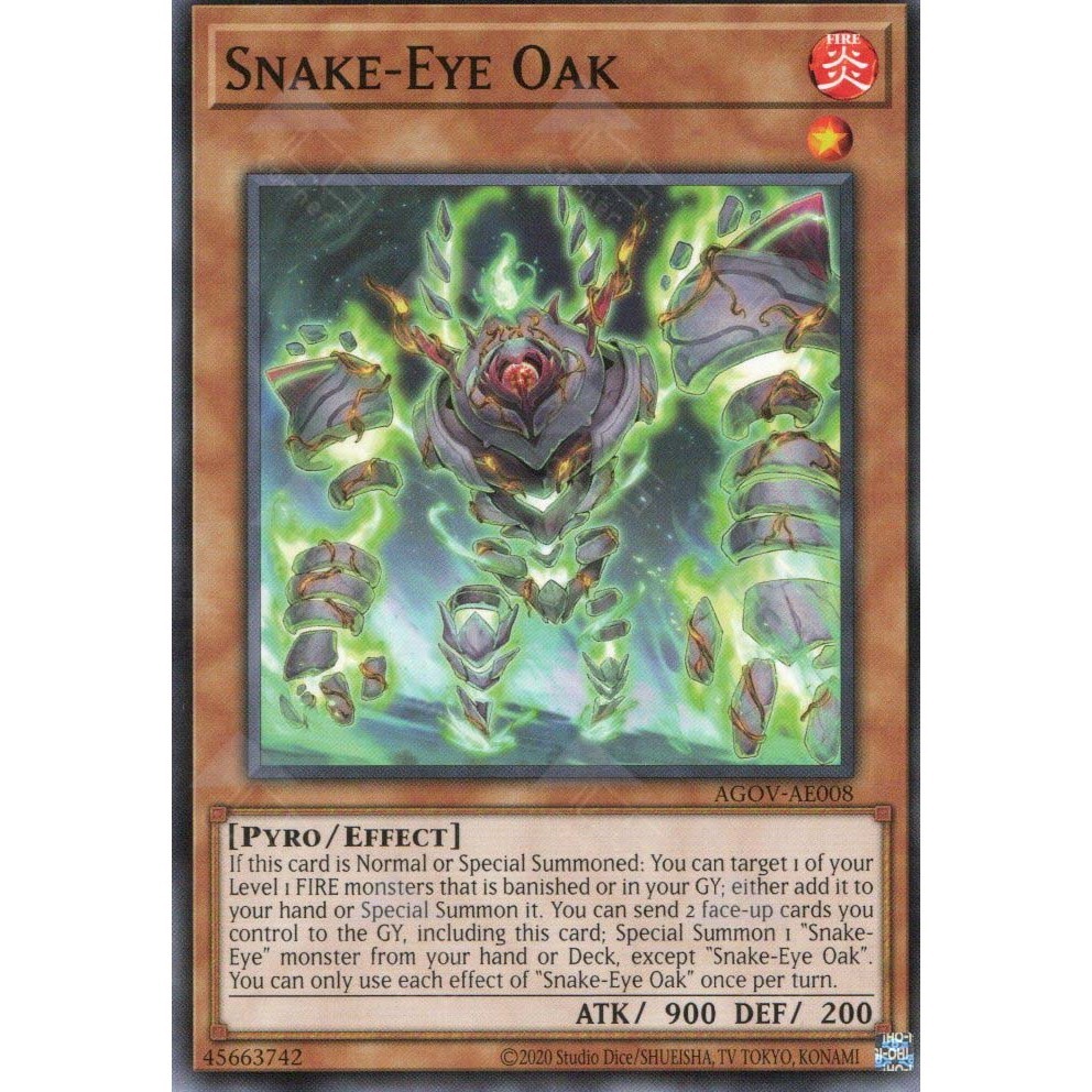 [ Bài Yugioh Chính Hãng ] Snake-Eye Oak - AGOV-AE008 - Common | Shopee ...