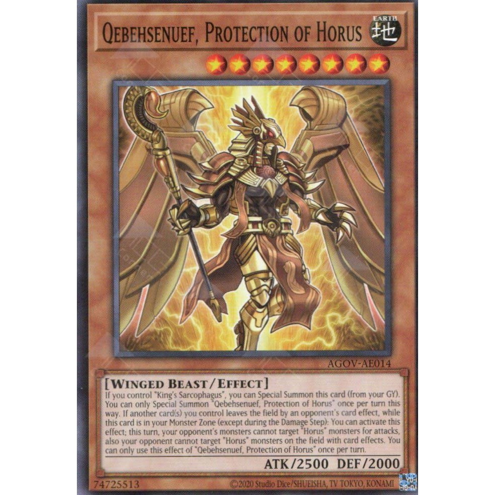 [ Bài Yugioh Chính Hãng ] Qebehsenuef, Protection of Horus - AGOV-AE014 ...