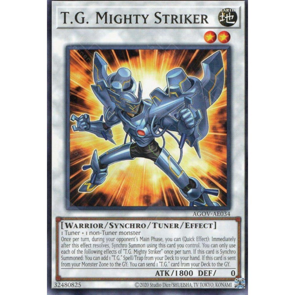 [ Bài Yugioh Chính Hãng ] T.G. Mighty Striker - AGOV-AE034 - Common ...