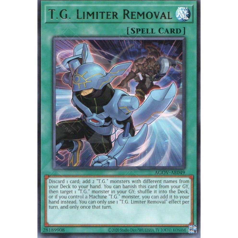 [ Bài Yugioh Chính Hãng ] T.G. Limiter Removal - AGOV-AE049 - Rare ...