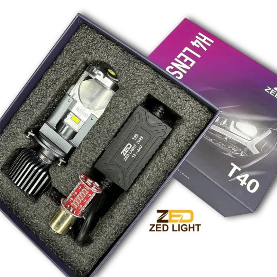 Đèn Led Pha Bi Cầu Mini T40 60W/H4/12.24V/DC 2023 Chính Hãng ZedLight ...