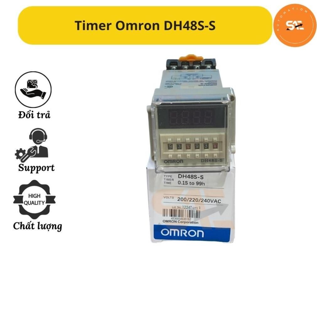 Relay thời gian (Timer) Omron DH48S-S,1Z, 2Z (Kèm đế) Công tắc hẹn giờ DH48S | Shopee Việt Nam