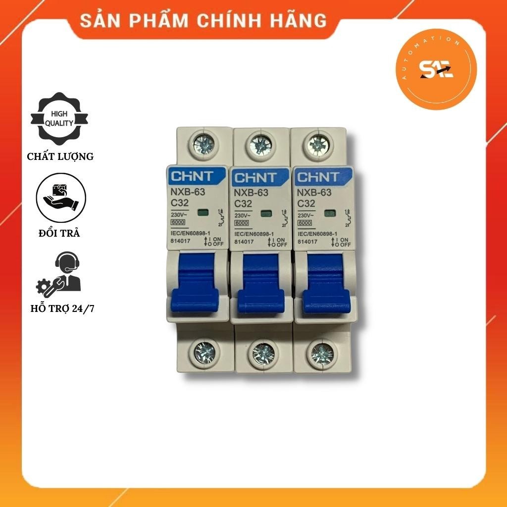 Aptomat 1 Pha 6A/10A/16A/20A/25A/32A/40A/50A/63A CHINT NXB-63, cb tự động hàng chính hãng ...