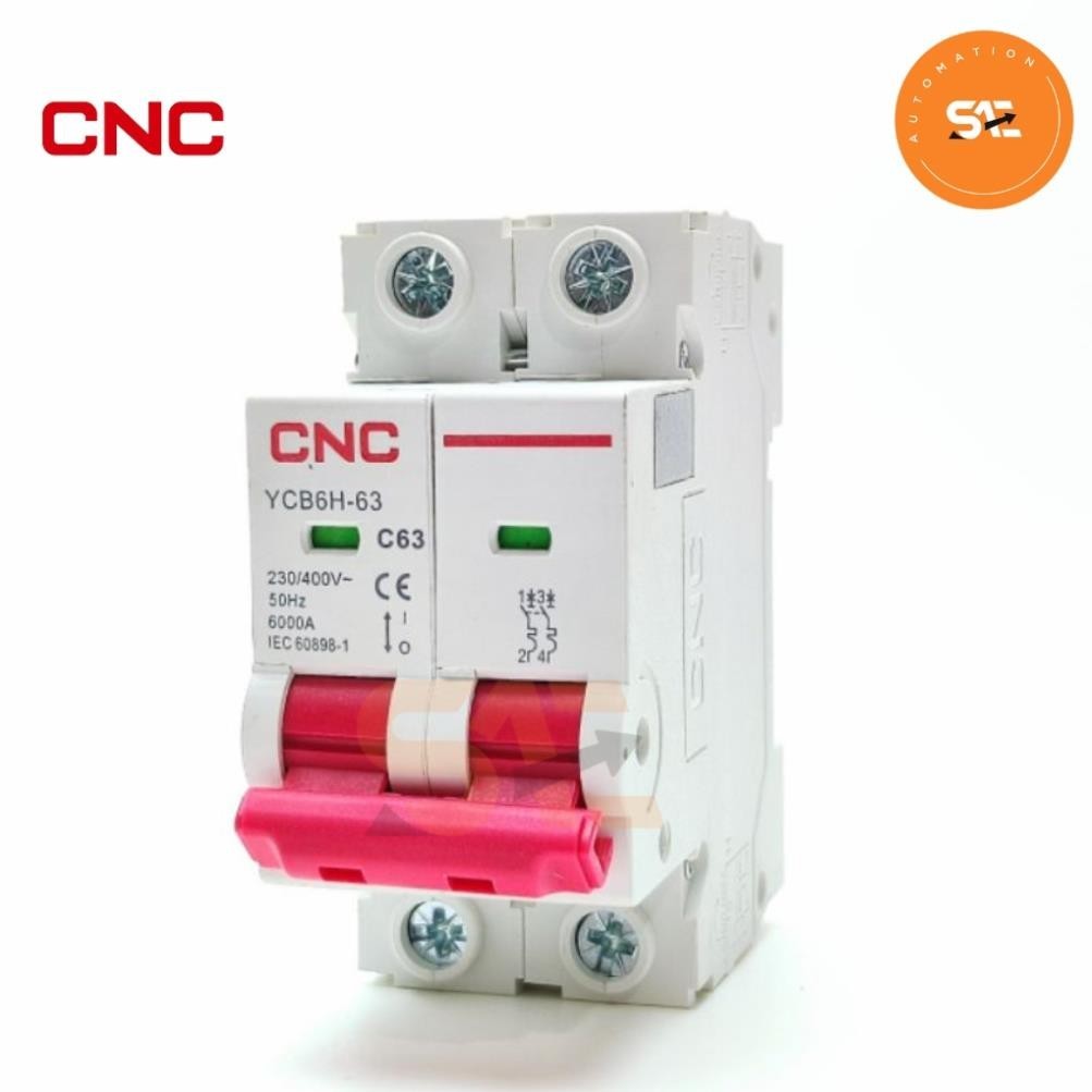 Aptomat MCB 2 Pha CNC YCB6H-63 6A, 10A, 16A, 25A, 32A, 40A, 50A, 63A Dòng Cắt 6kA hàng xuất khẩu ...
