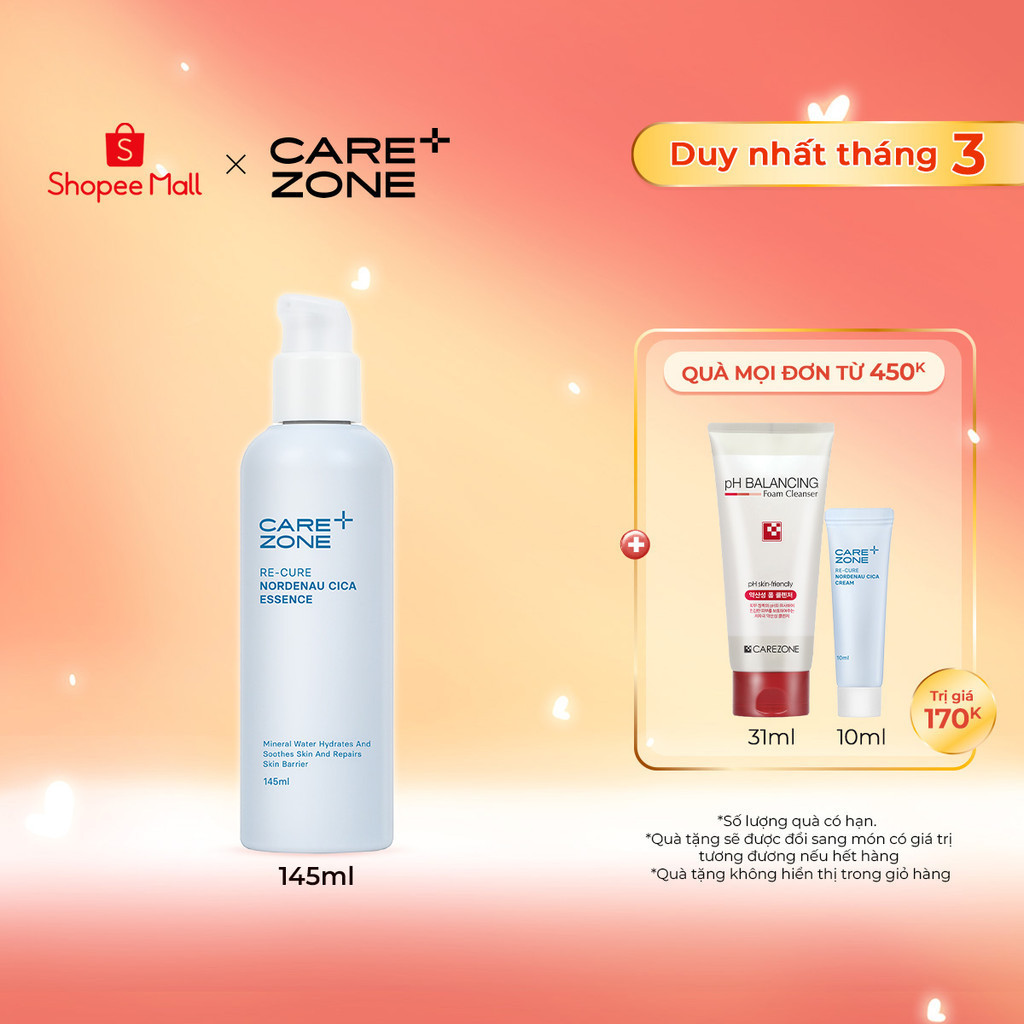 [Mã INBAU703 giảm 70K đơn 449K] Tinh chất Dưỡng ẩm Phục hồi CAREZONE Re-cure Nordenau Cica ...