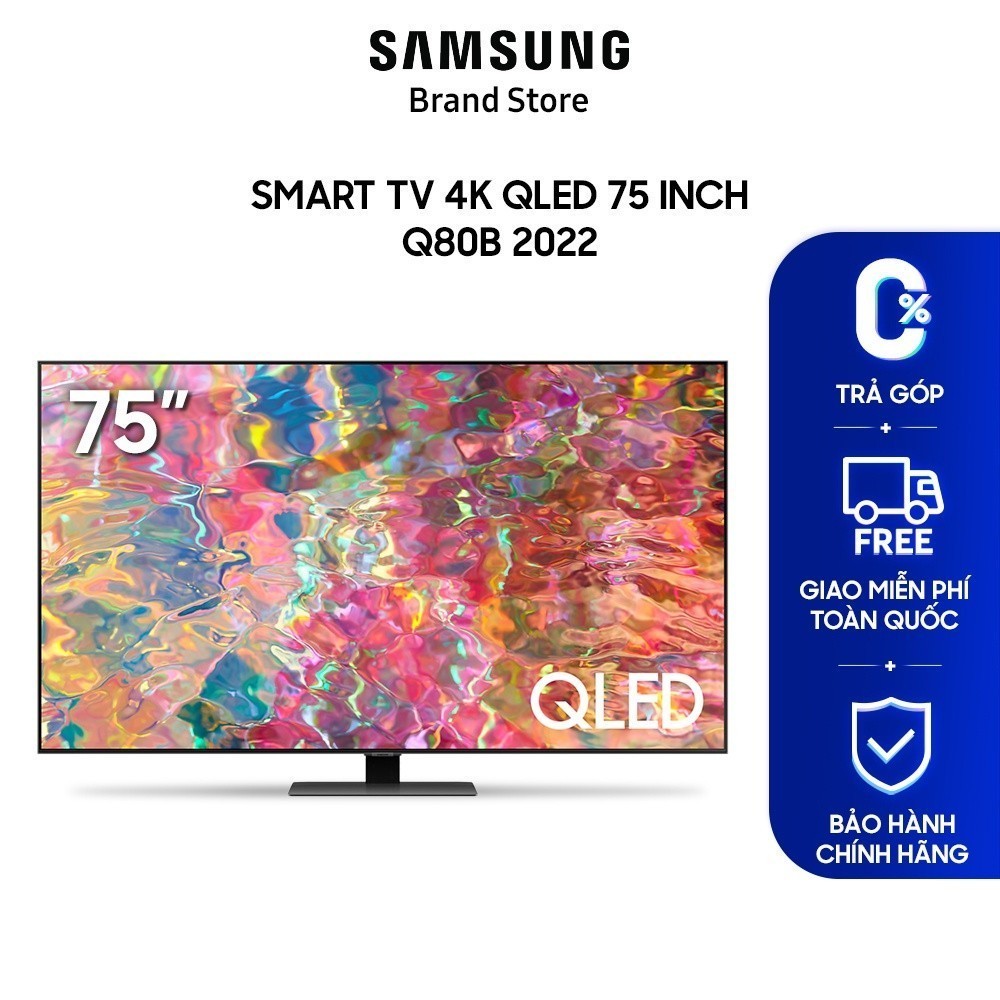 Smart TV Samsung 4K QLED 75 inch QA75Q80BAKXXV | Shopee Việt Nam