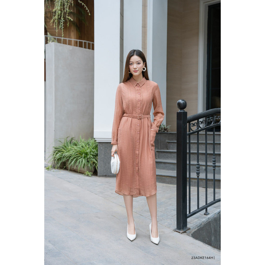 Đầm sơ mi tay dài Eva de Eva 23ADKE164H | Shopee Việt Nam