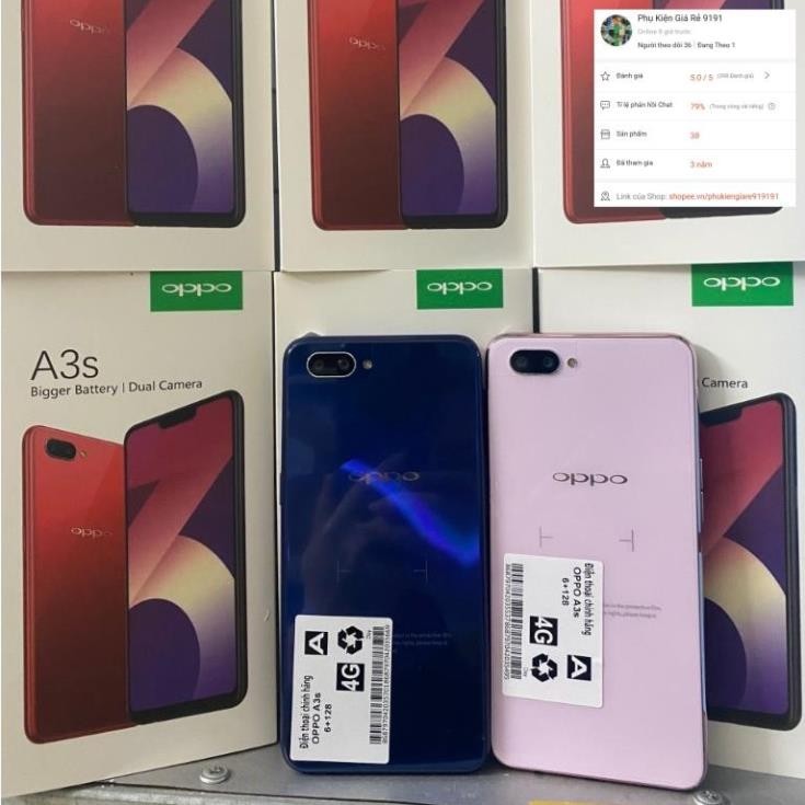 Điện thoại Smartphone Oppo A3s Ram 6G Bộ nhớ 128G mới 100%. BẢO HÀNH 06 ...