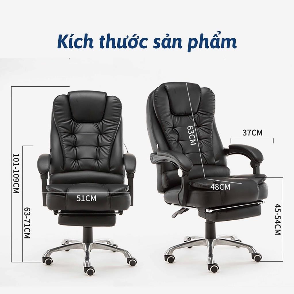 Ghế giám đốc nhập khẩu có mát xa rung, ghế xoay văn phòng ngả lưng tựa ...