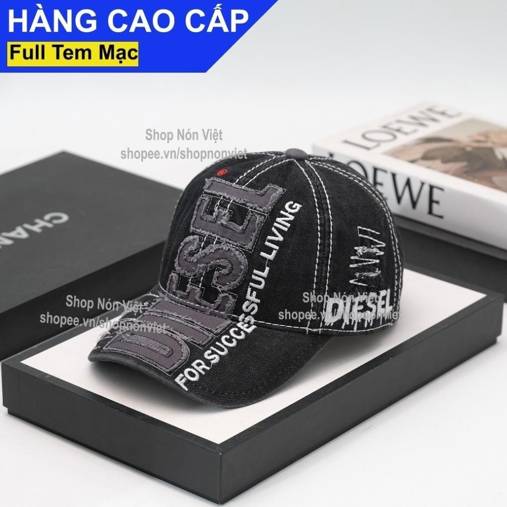 [A208]Mũ Lưỡi Trai Nón Kết DIESEL Thêu Dọc Thoáng Mát Vải Kaki Cotton ...