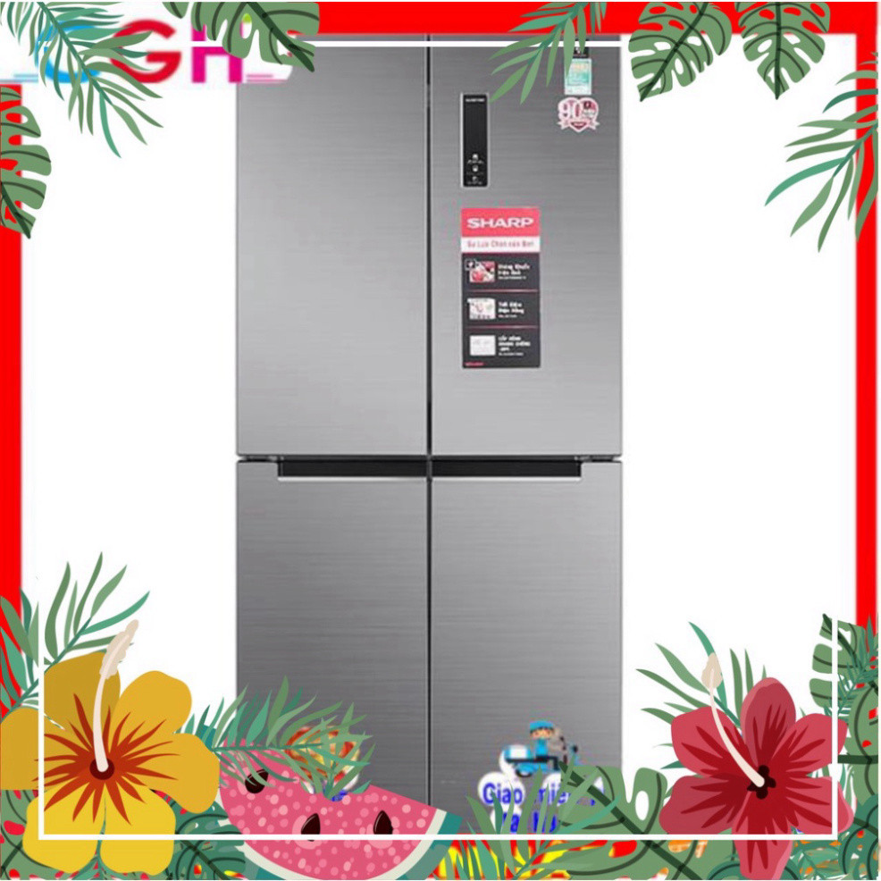 Tủ lạnh Sharp 4 cánh Inverter 572 lít SJ-FX640V-SL Nguyên Đai Nguyên ...