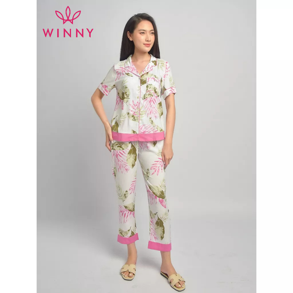 Bộ mặc nhà cộc tay quần dài Winny 1MNLA22205D | Shopee Việt Nam