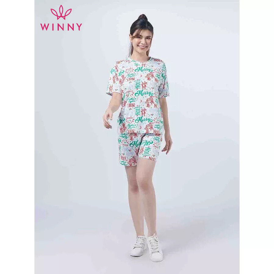 Bộ Mặc Nhà Nữ Rất Rộng Lùi Size ( Mô tả) Winny Đồ Ngủ Cộc Tay Quần Đùi Suông KW-22904 | Shopee ...