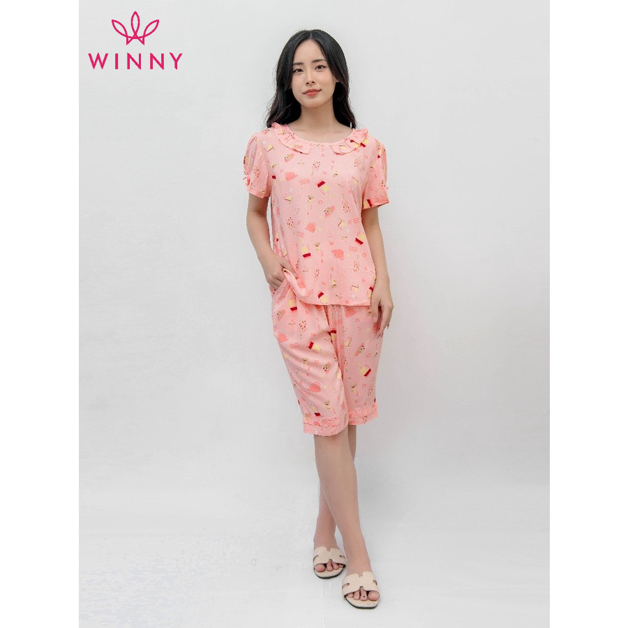 Bộ mặc nhà cộc tay quần ngố Winny 2MNLA22045N | Shopee Việt Nam