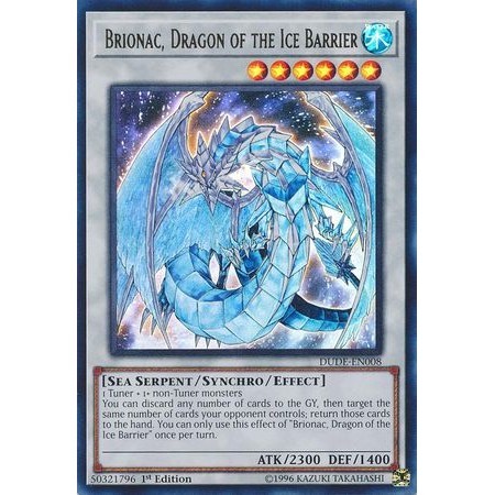 [ Bài Yugioh Chính Hãng ] Brionac, Dragon of the Ice Barrier - DUDE-EN008 - Ultra Rare 1st ...