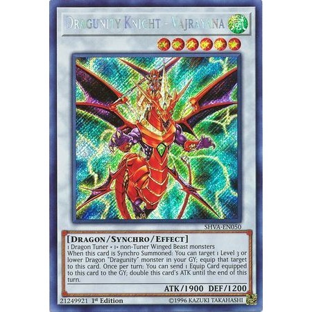 [ Bài Yugioh Chính Hãng ] Dragunity Knight - Vajrayana - SHVA-EN050 - Secret Rare 1st Edition ...